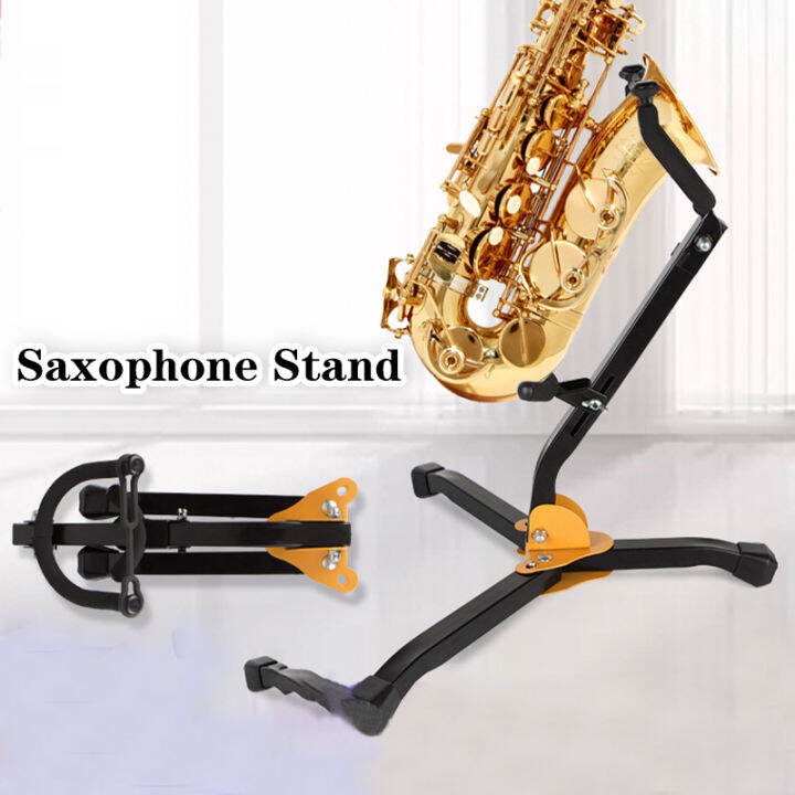 Folding Saxophone Stand Sax Stand Portable Adjustable Metal Saxophone ...