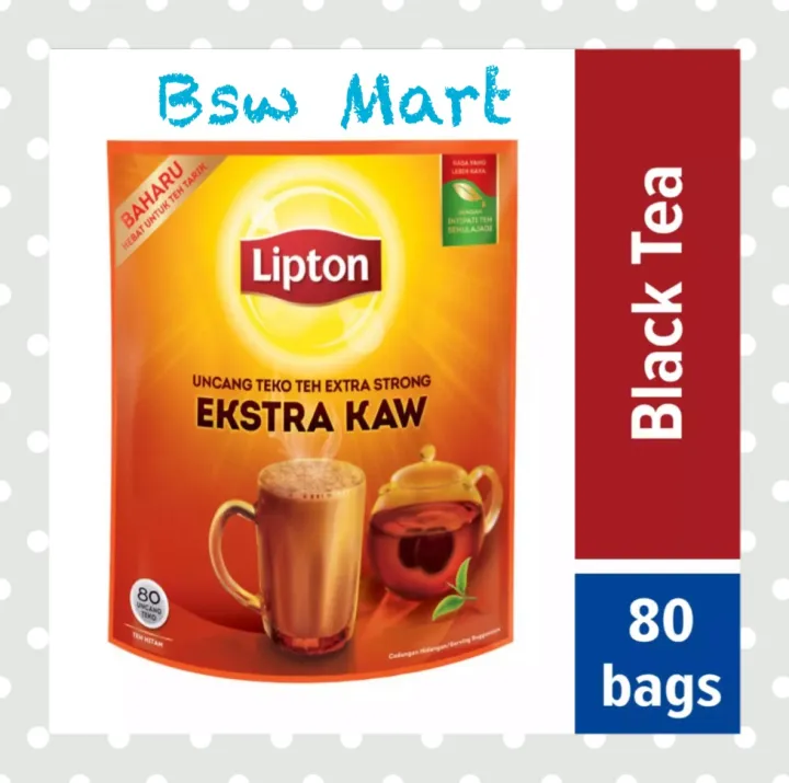 Lipton Tea Bag ( Ekstra Kaw) 80 Pot Bags(POP) | Lazada