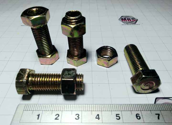 Baut Mur M10 x 30 Kuning / Baut Mur M10 x 30 Hex Kuningan Kunci 14 ...