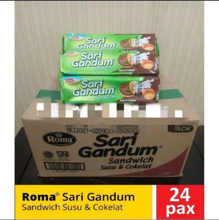 Roma sari gandum sandwich coklat [1 Pak /6 Bungku - 115g] | Lazada ...