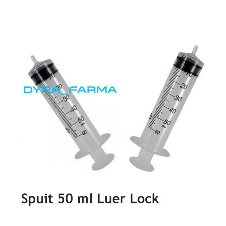 Spuit Syringe Disposable 50ml 50cc Tipe LuerLock Lubang Tengah Harga ...