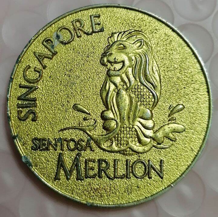 Singapore Sentosa Merlion medal coin | Lazada
