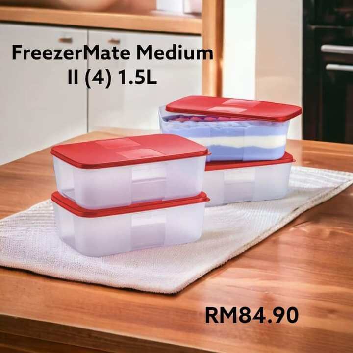 Wadah Makanan Beku Tupperware Freezermate 1.5L (4pc) | Lazada Indonesia