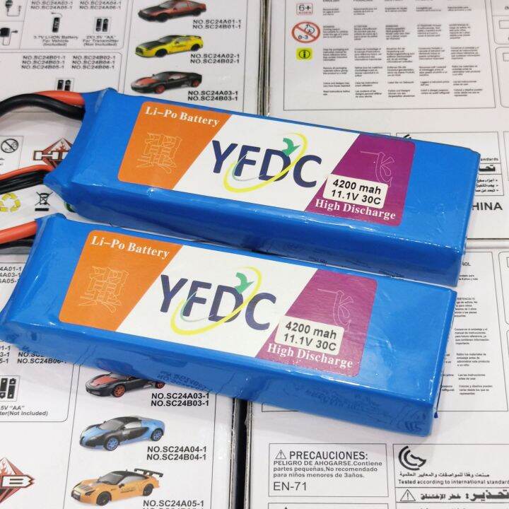 Pin Lipo YFDC 4200mah 2s 3s 7.4V 11.1V xả 35C Burst 60C dành cho xe ...
