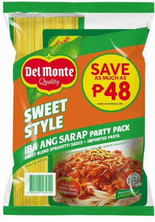 Del Monte Spaghetti Pack 1.6kg (900g sauce +700g pasta) | Lazada PH