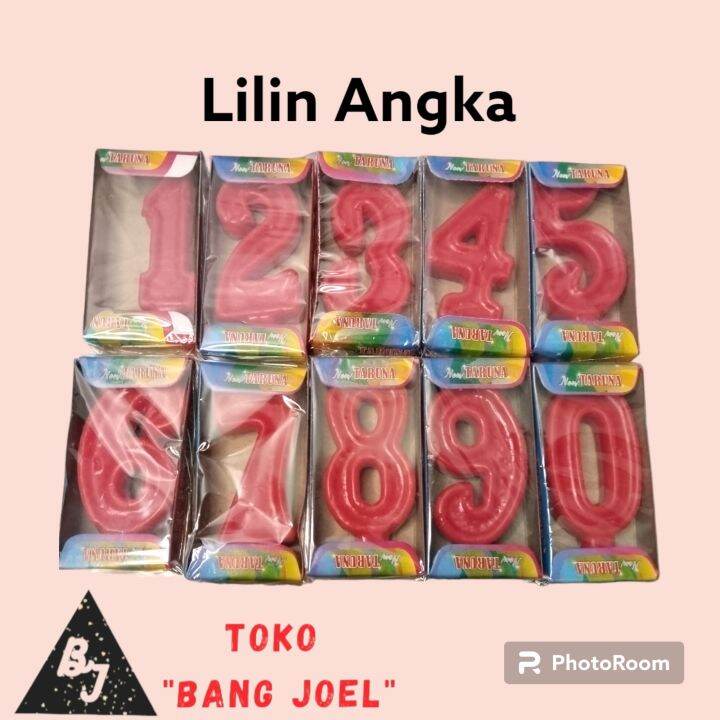 Lilin Angka Merah / Lilin Angka Cap New Taruna / Lilin Kue Ulang Tahun ...