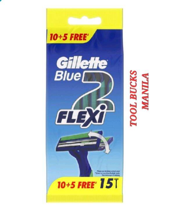 GILLETTE Blue 2 Flexi Disposable Razor 10+5 Pack | Lazada PH