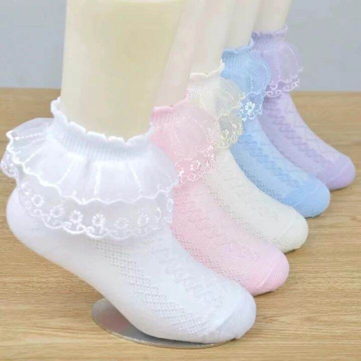 lace white socks kids (2-12 y.o) | Lazada PH