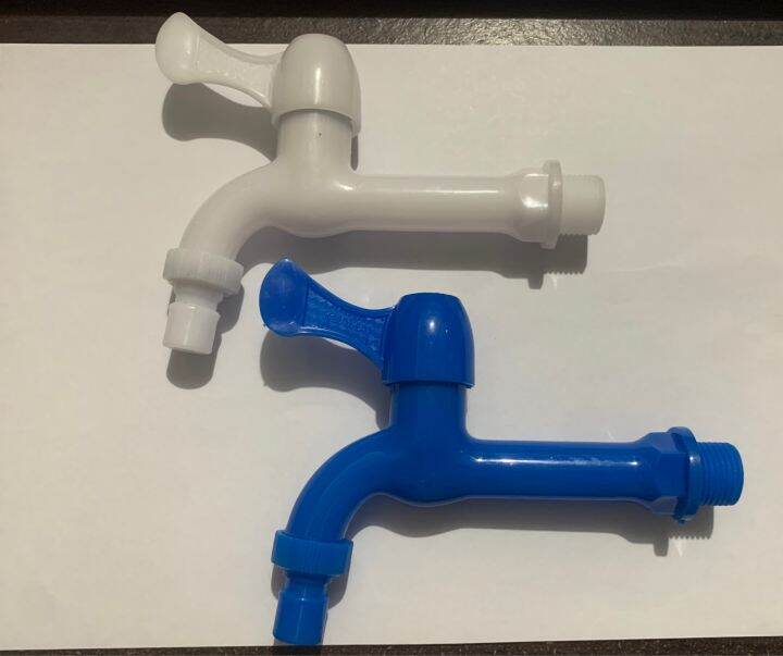 Pvc faucet ((LONG) Blue and White | Lazada PH