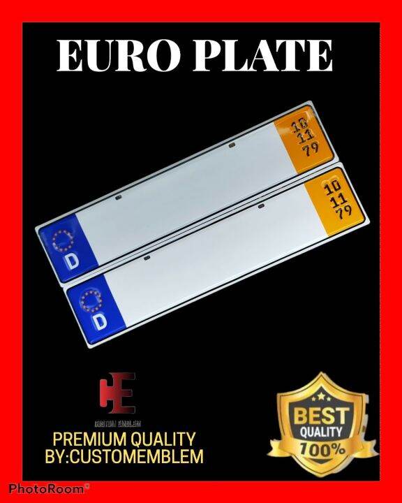 Personalized Universal Euro Style Car License Plates | Lazada PH
