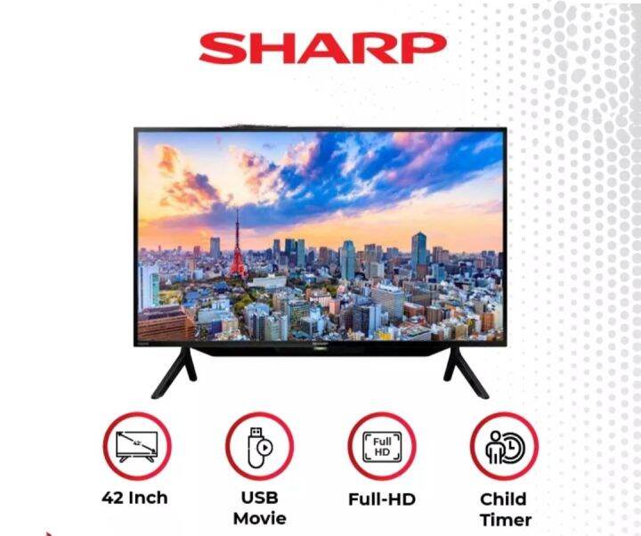 SHARP LED TV 42 Inch FHD - 2T-C42BB1I { Free STB} | Lazada Indonesia