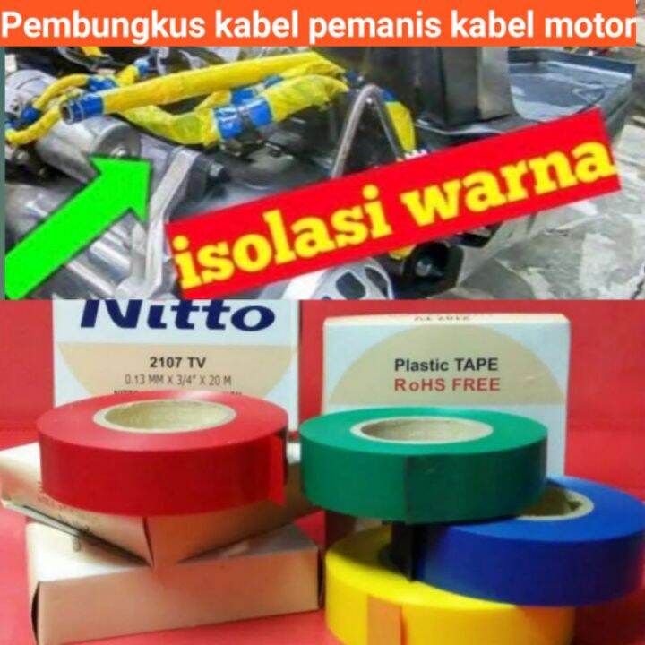 isolasi solasi solatip nito pembungkus kabel motor isolasi warna ...