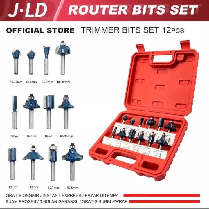 JLD MATA ROUTER SET - MATA PROFIL - MATA TRIMMER. MATA PROFIL KAYU 12 ...