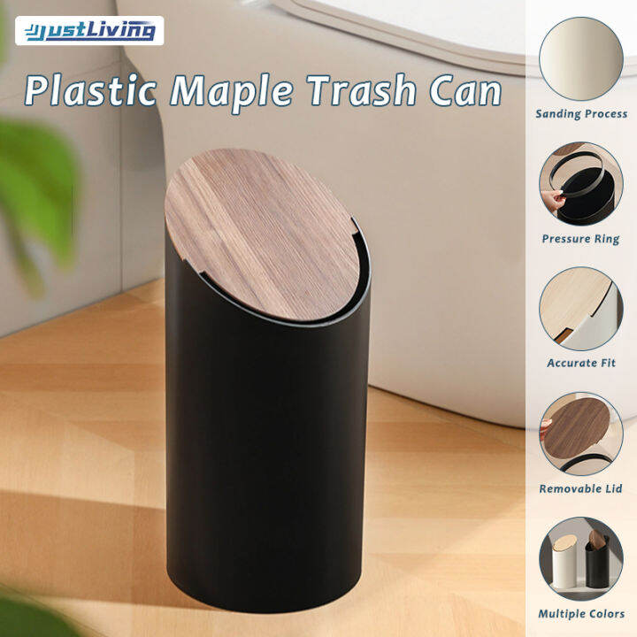 JustLiving 1PC Swing Lid Trash Bin Recycle Dustbin Waste Garbage Can ...