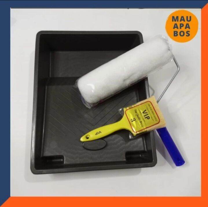 Paket Hemat bak cat + kuas roll besar + kuas cat 3 inch | Lazada Indonesia