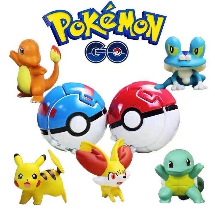 Pokemon Pikachu Ball Throw Go Battle Variant Model Kid Toy Pokemon ...