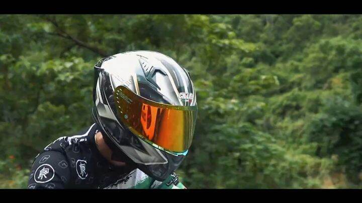 Gille Helmet 135 GTS V1 MUFFLER Motorcycle Helmets Full Face Dual Visor ...