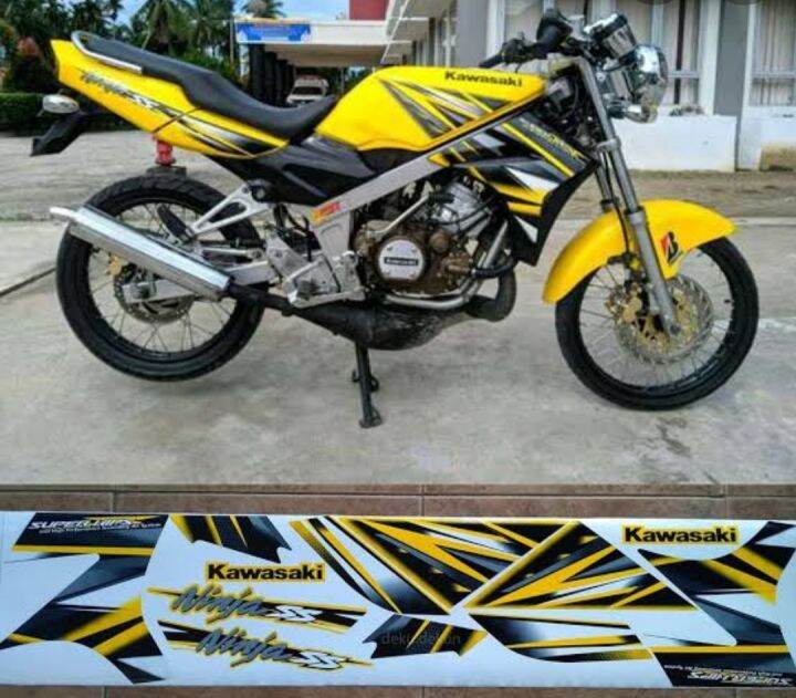 Strip Striping list body sticker Kawasaki Ninja SS kuning | Lazada ...