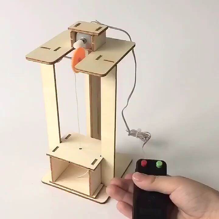 (STEM) Ready Stock DIY Wooden Remote Control Electric Lift Elevator for ...