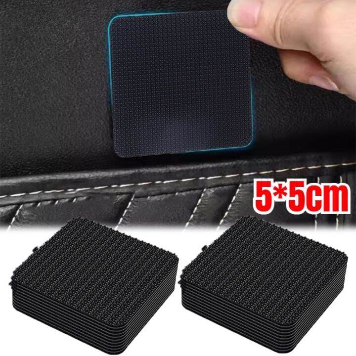 8 Sets Car Foot Mats Fixed Stickers Double-sided Adhesive Round Square ...