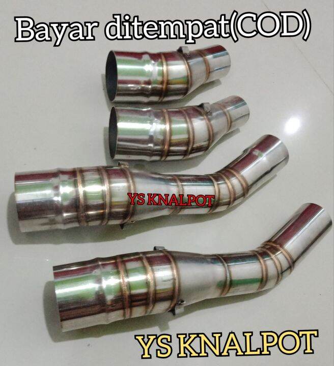 slip on sambungan knalpot racing inlet 50mm ninja250 r25 mt25 newcb150 ...