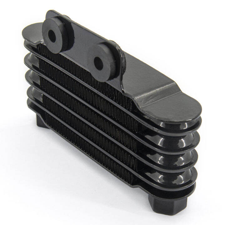 Universal Black 5 Rows Motorcycle Oil Cooler 158mm Engine Oil Cooler ...