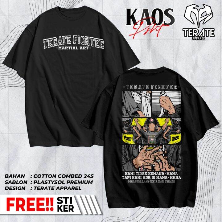 TSHIRT TERATE FIGHTER II KAOS PSHT FIGHTER | Lazada Indonesia