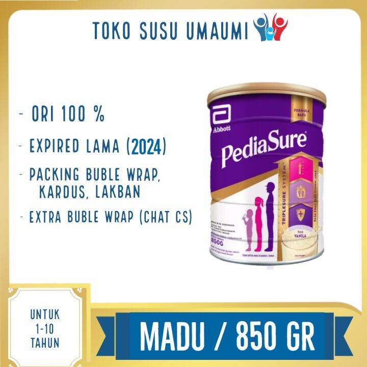 PEDIASURE MADU 850 G ( 1- 10 TAHUN) SUSU FORMULA NUTRISI | Lazada Indonesia