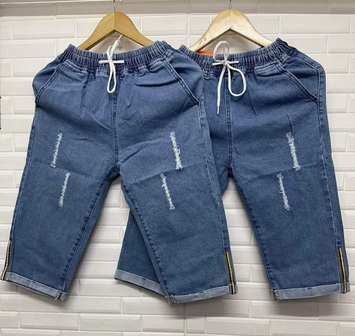 Denim Tokong Short Ripped Design Tokong for Ladies | Lazada PH