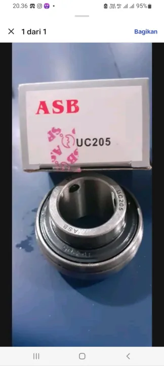 Bearing insert UC 205 -25mm ASB | Lazada Indonesia