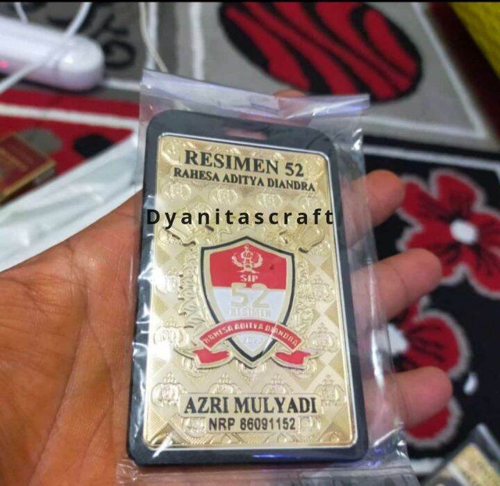 CUSTOM ID CARD NAME TAG LANYARD KTA POLRI LOGO ANGKATAN SIP LETING DAN ...