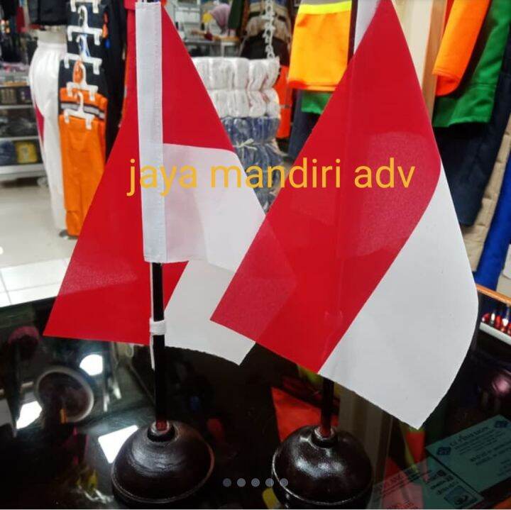 bendera meja custom + tiang kayu | Lazada Indonesia