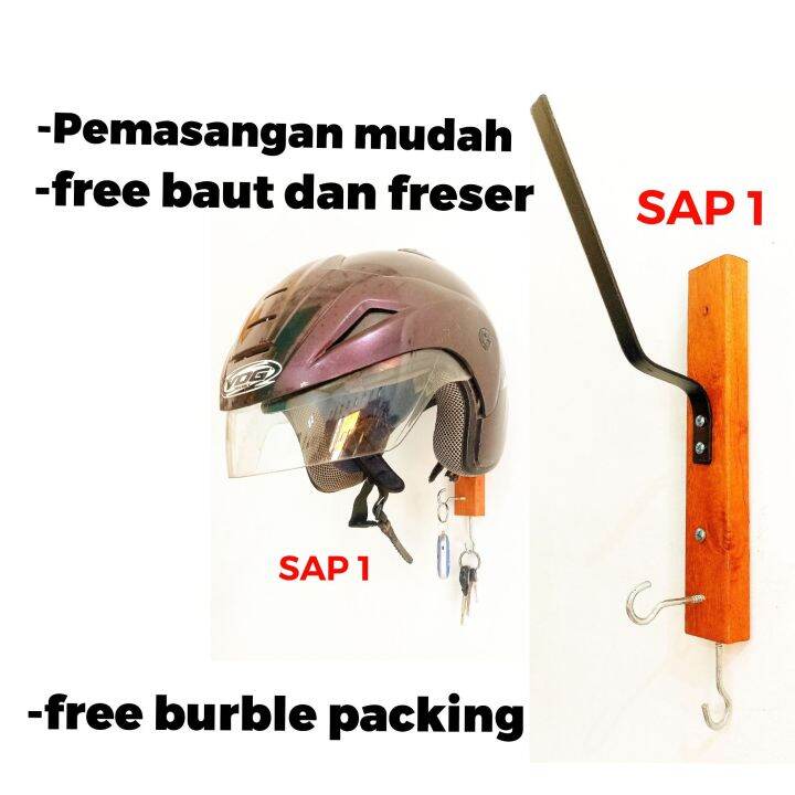 TEMPAT HELM GANTUNG SAP 1 | Lazada Indonesia