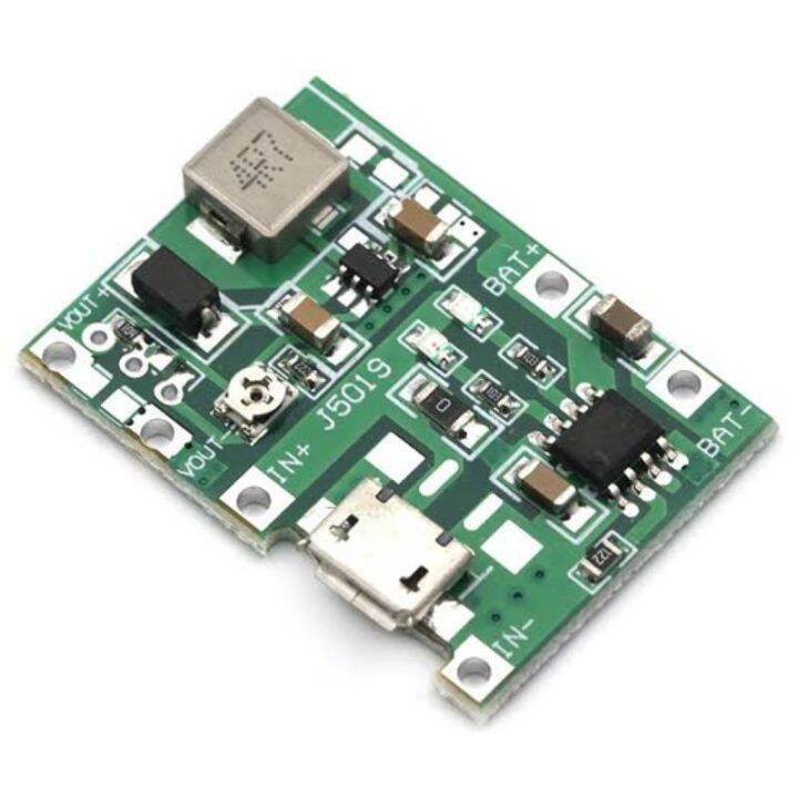 2 in 1 /tp4056+step up modul 18650 charger baterai lithium DC-DC step ...