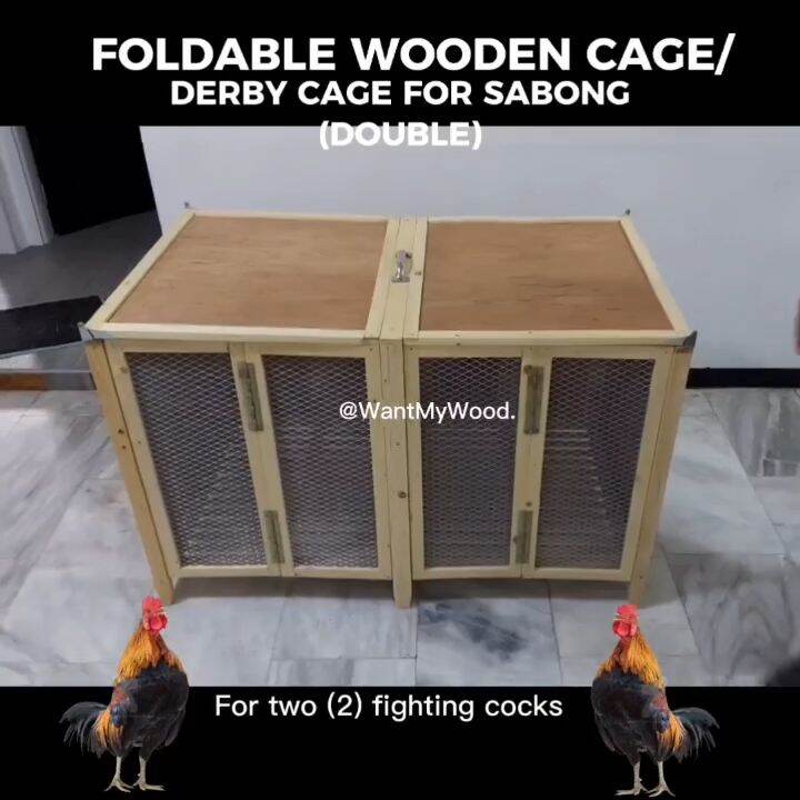 WOODEN CAGE/DERBY CAGE FOR SABONG (DOUBLE) FOLDABLE | Lazada PH WOODEN CAGE/DERBY CAGE FOR SABONG (DOUBLE) FOLDABLE | Lazada PH