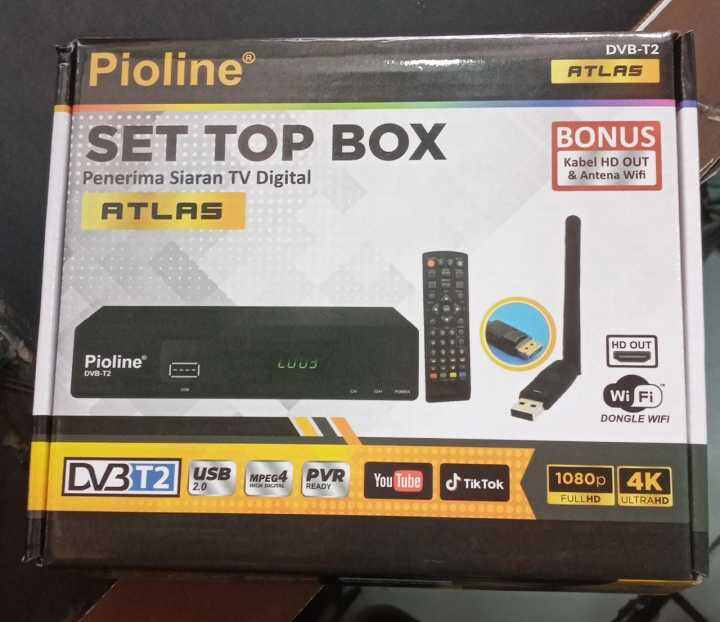 Pioline set top box + dongle. kualitas bagus | Lazada Indonesia