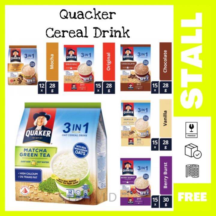 Quaker 3 in 1 Oatmeal Cereal Drink Malaysia 3in1 Oat Cereal Aneka Rasa ...