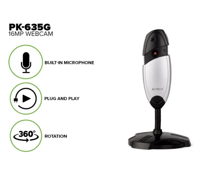A4tech PK-635G Webcam, Built- in Microphone to Experience Clear Sound ...