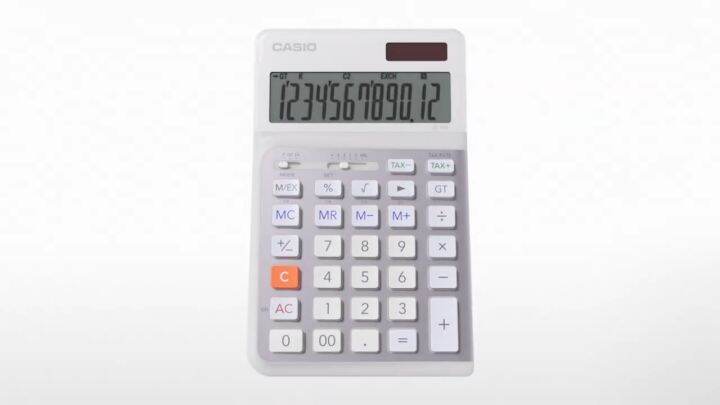Casio DE-12E Extra Large Display Ergonomic Heavy Duty Calculator Black ...