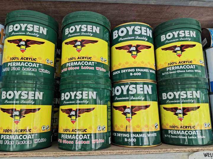 Original BOYSEN PERMACOAT WHITE AND QUICK DRY ENAMEL PAINT (1L /4L ...