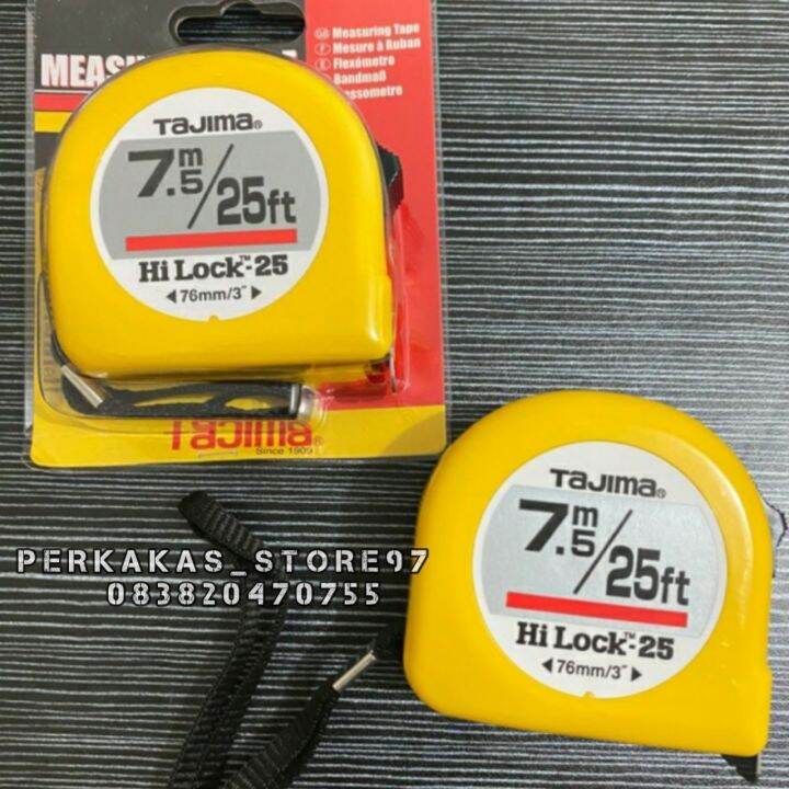 Meteran TAJIMA 7.5 meter 25FT HI-LOCK measuring tape made in japan ...