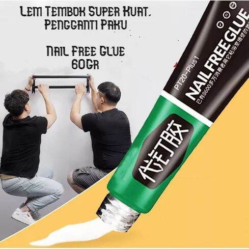 Lem Pengganti Paku Lem Tembok Tanpa Bor & Tanpa Paku Cukup Di Lem Perekat Kuat Adhesive Glue ...