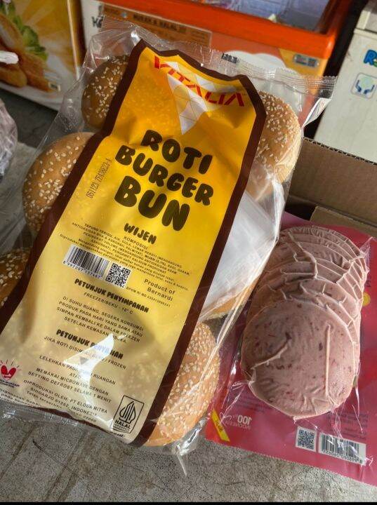 PAKET BURGER (roti burger bun dan beef hemato) | Lazada Indonesia