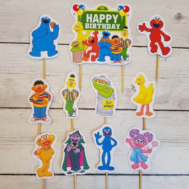 Sesame Street Birthday Cake Topper 1 set | Lazada Indonesia