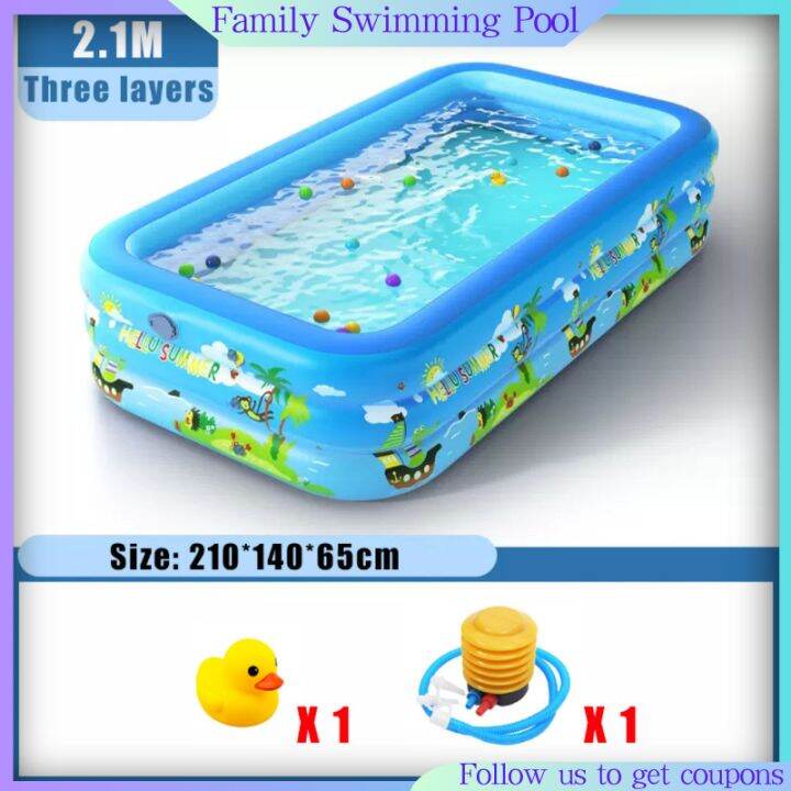Inflatable swimming pool for kids swimming pool Inflatable Rectangular ...