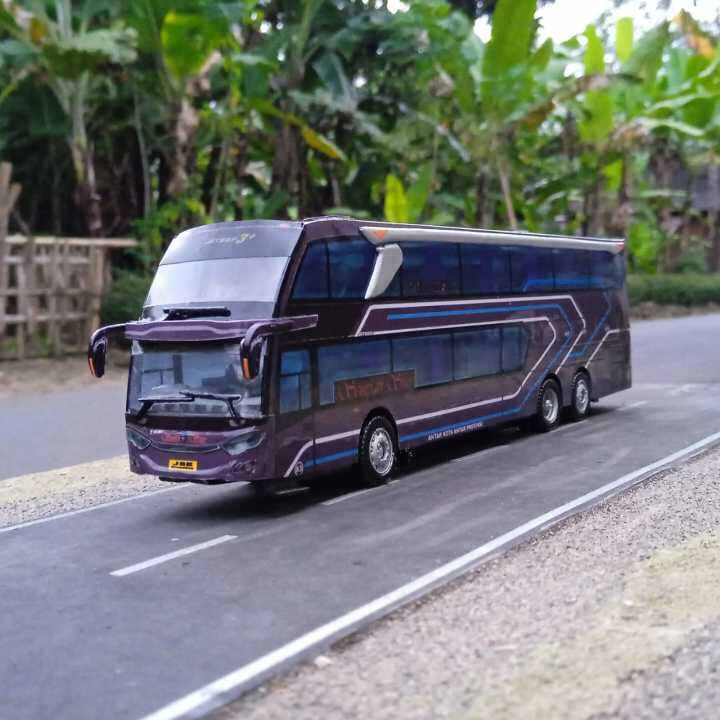 Miniatur bus Sempati Star body Jb3 Double decker skala 1/64 | Lazada ...