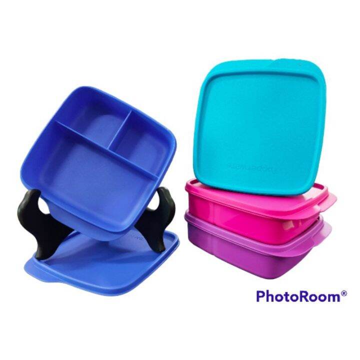 Tupperware Brand Sqr Divided Lunch Box | Lazada PH