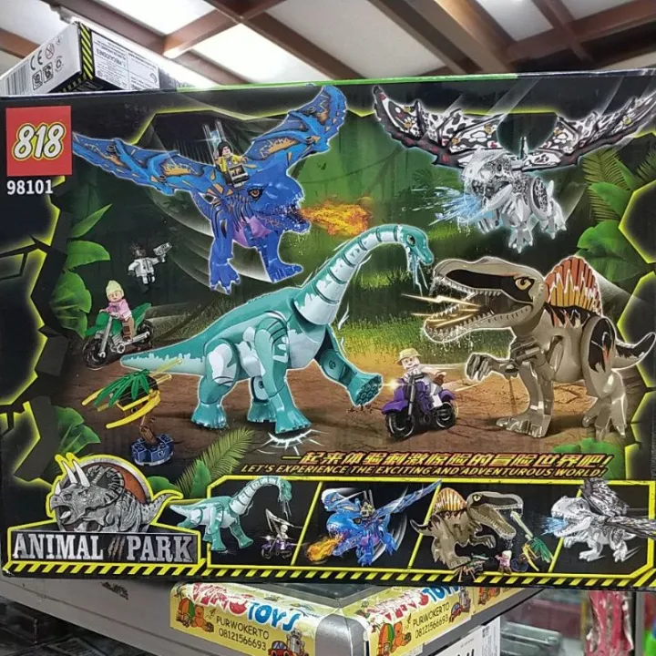 brick dino lego dinosaurus jumbo big figure t rex tyrannosaurus ...