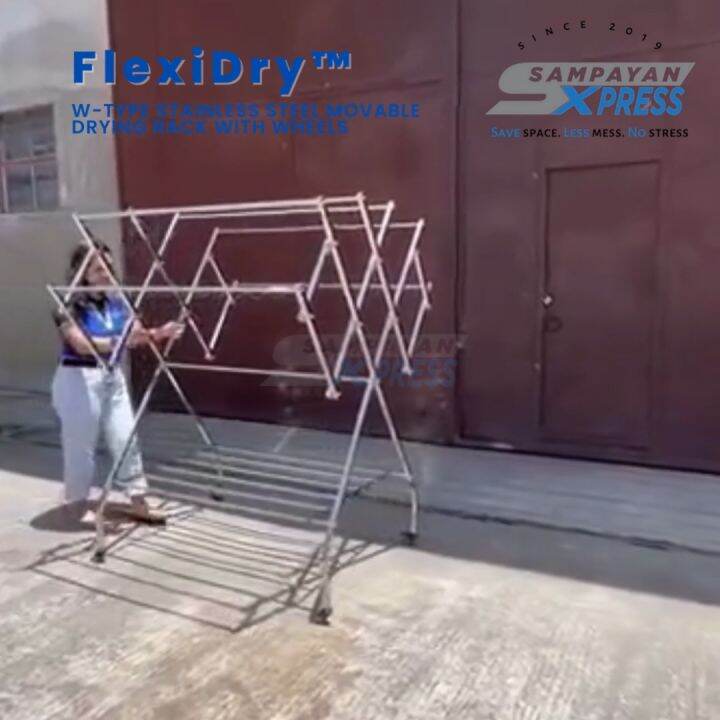 SAMPAYAN XPRESS FlexiDry W-Type Stainless Steel Movable Drying Rack ...