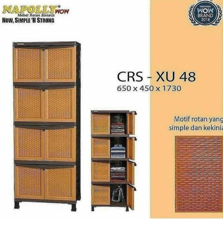 Lemari Napolly 4 Susun / Lemari Pakaian Napolly Plastik | Lazada Indonesia